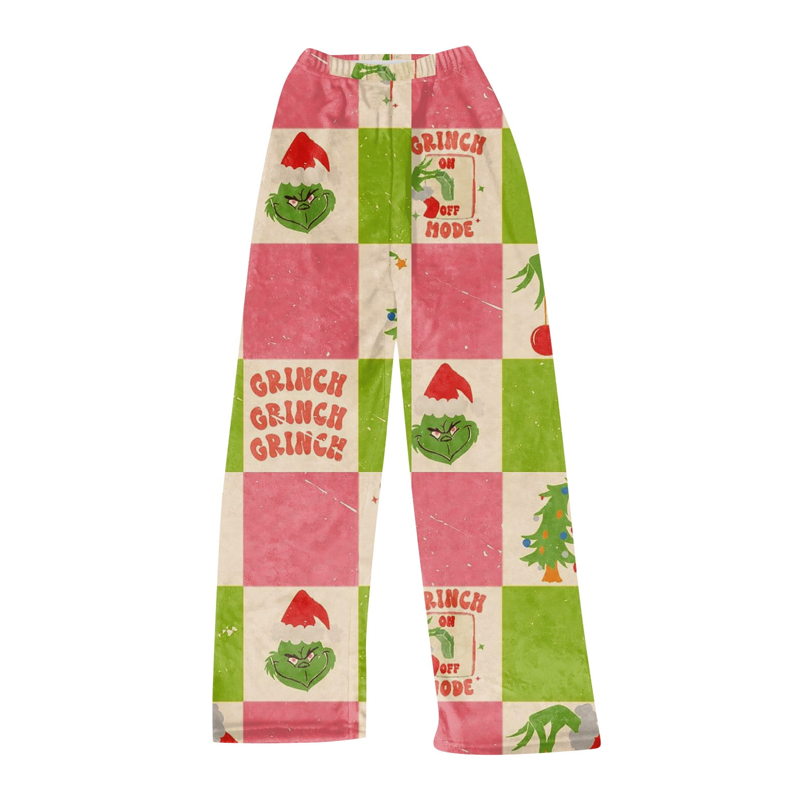 Gr1nch christmas Festive Holiday Pajama Pants for Adults Cozy Red ...