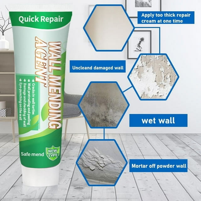 GrRotKP Drywall Repair ,1 Tube Pack - White Plaster Wall Putty - Liquid ...