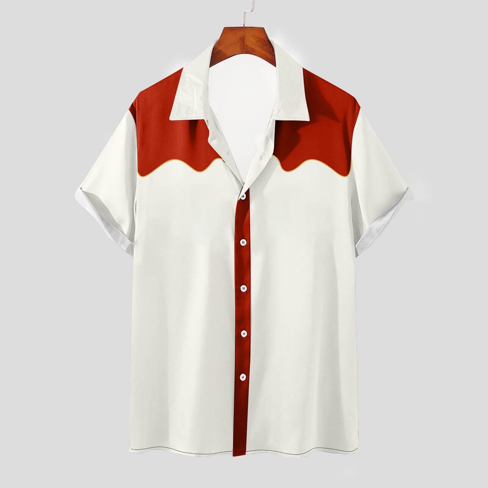 GrRotKP Shirts for Men Going Out Tops Turndown Collar Tunic Tops ...