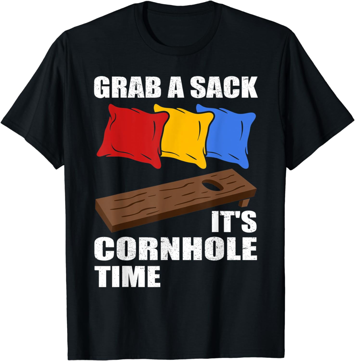 Grab A Sack It's Cornhole Time! T-Shirt - Walmart.com