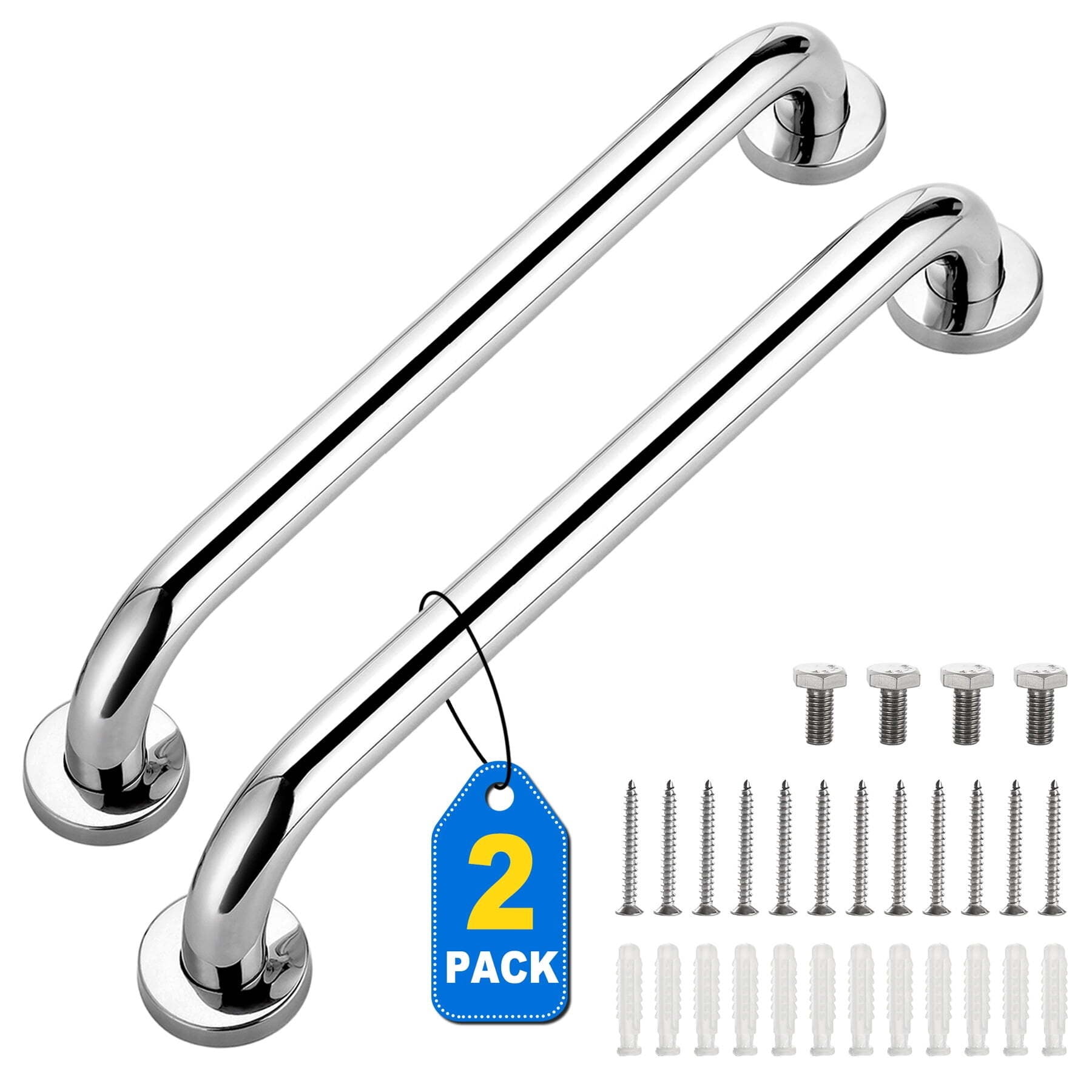 Grab Bars for Shower, 2 Pack 12inch Bathroom Shower Handles, Stainless ...