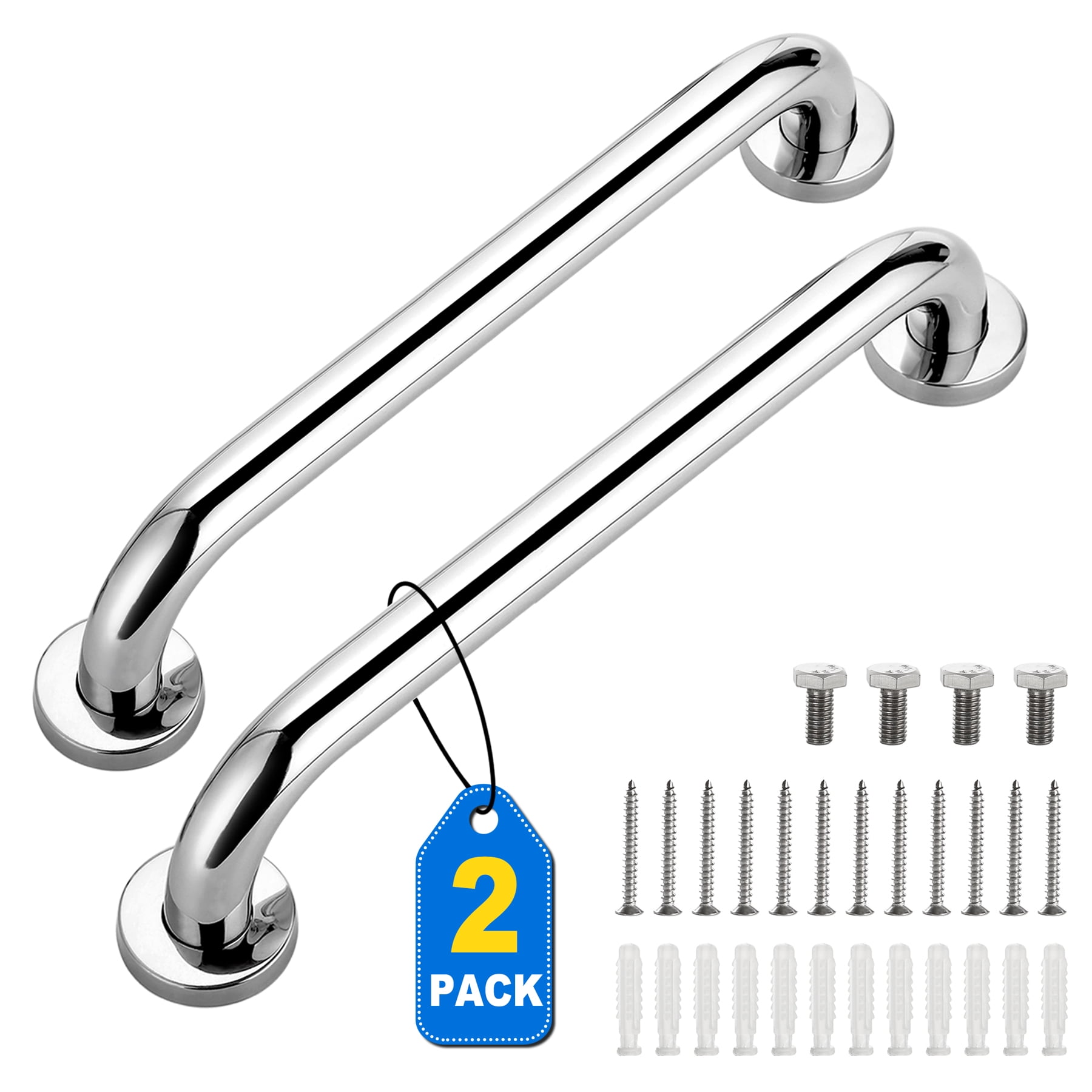 Grab Bars for Shower, 2 Pack Bathroom Shower Handles, Stainless Steel ...