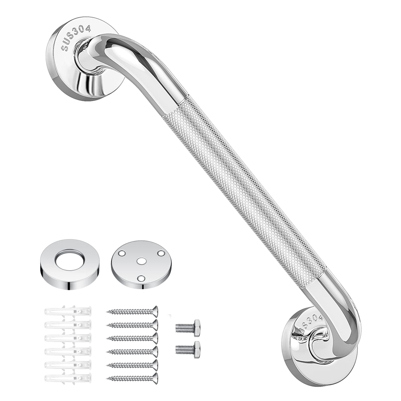 Grab Bars for Bathroom 16" Shower Handle Safety Hand Rail Support Elderly Senior Assist Bath ...