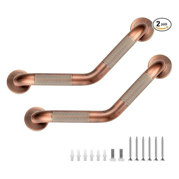Grab Bars for Bathtubs and Showers - 16 Inch Angled Shower Grab Bar ...