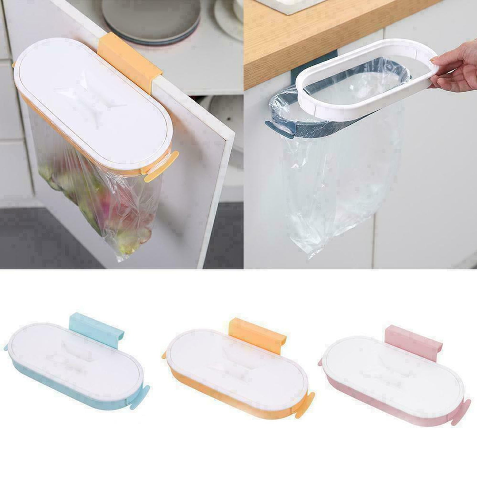 Angeler Kitchen Trash Bag Holder, Portable Plastic Rack, for Home Use ...
