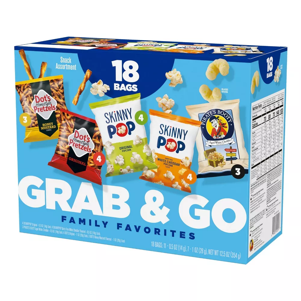 Grab & Go Family Favorites Multipack Snacks - 12.5oz/18ct - Walmart.com