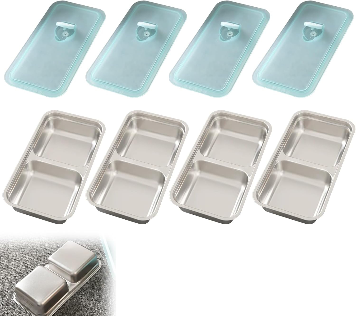 Grab and Go Snack Containers Reusable Dishwasher, Stainless Steel ...