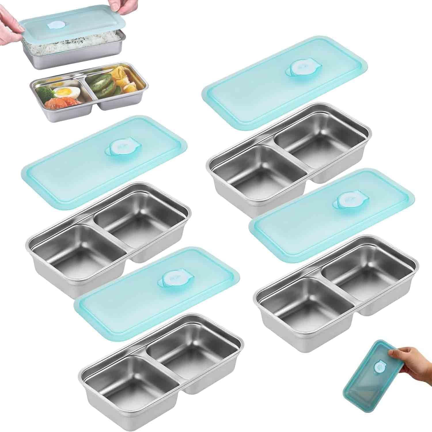 Grab and Go Snack Containers Reusable,Stainless Steel Double ...