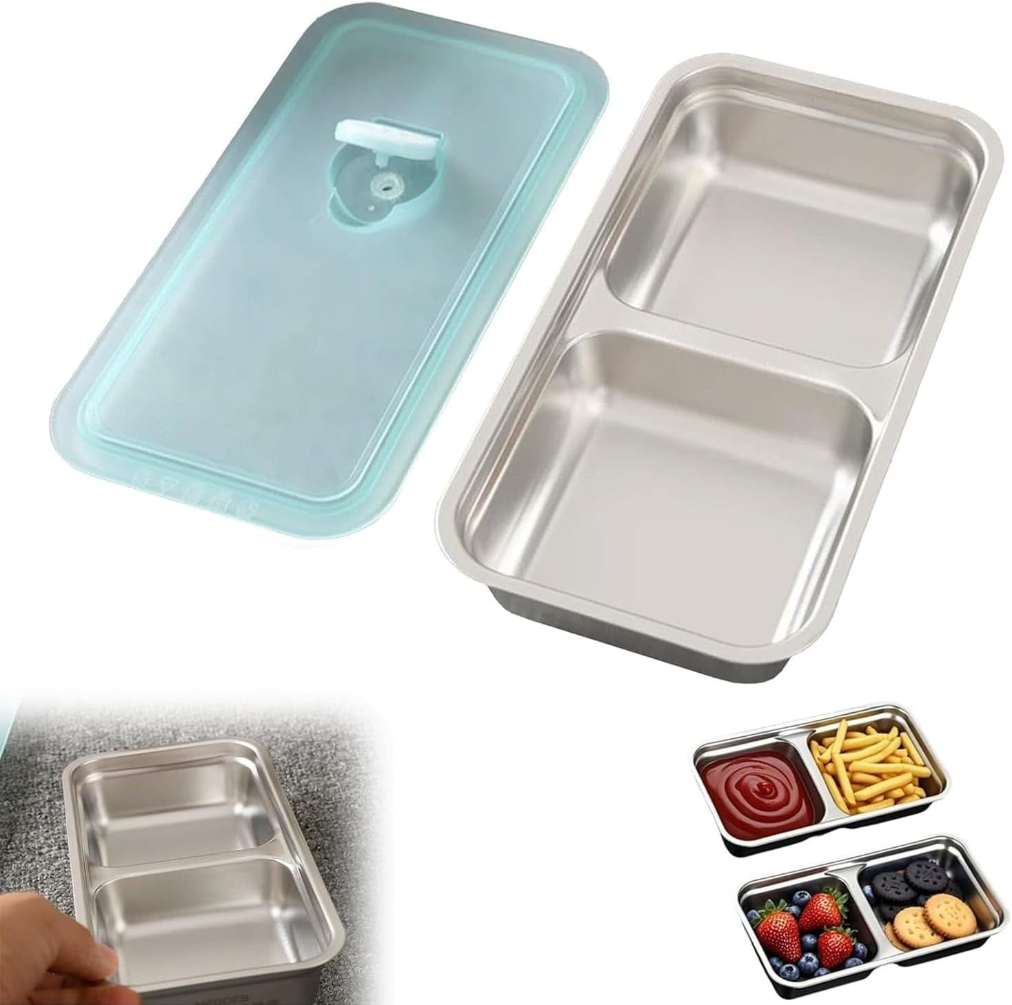 Grab And Go Snack Containers Reusable,Stainless Steel Double ...