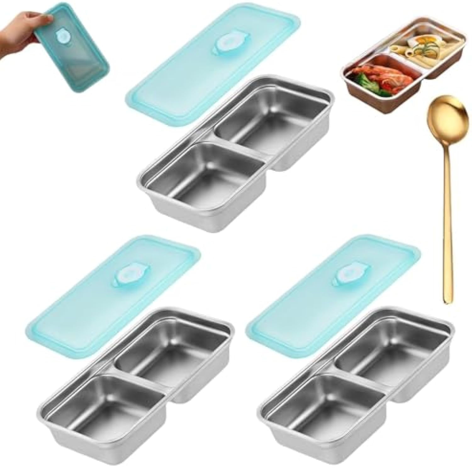 Grab and Go Snack Containers Stainless Steel,Collapsible Snack ...