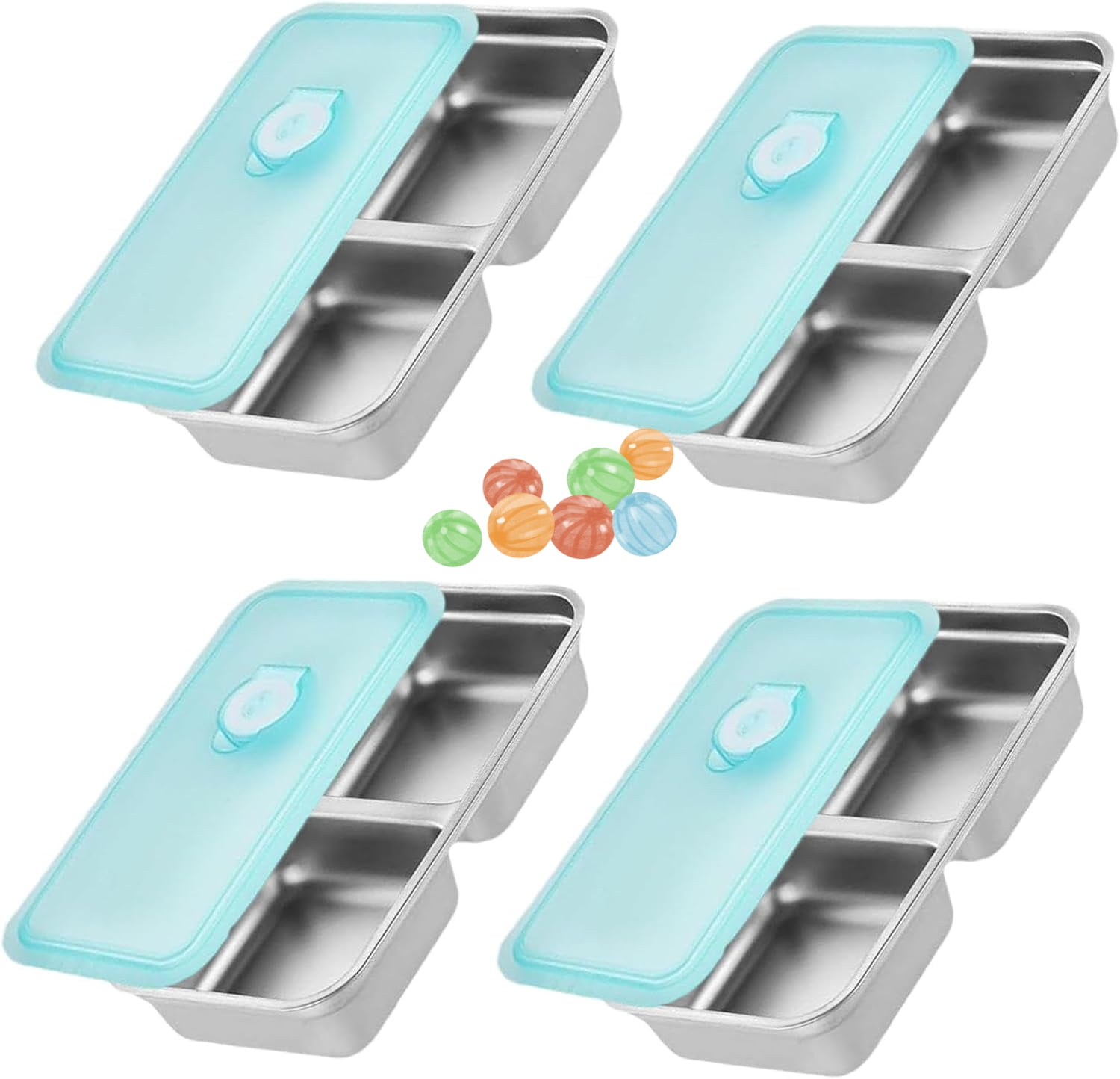 Grab and Go Snack Containers Stainless Steel, Reusable Dishwasher ...