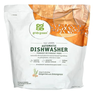 Grab Green Naturally-Derived, Biodegradable Liquid Dish Soap, Tangerine ...