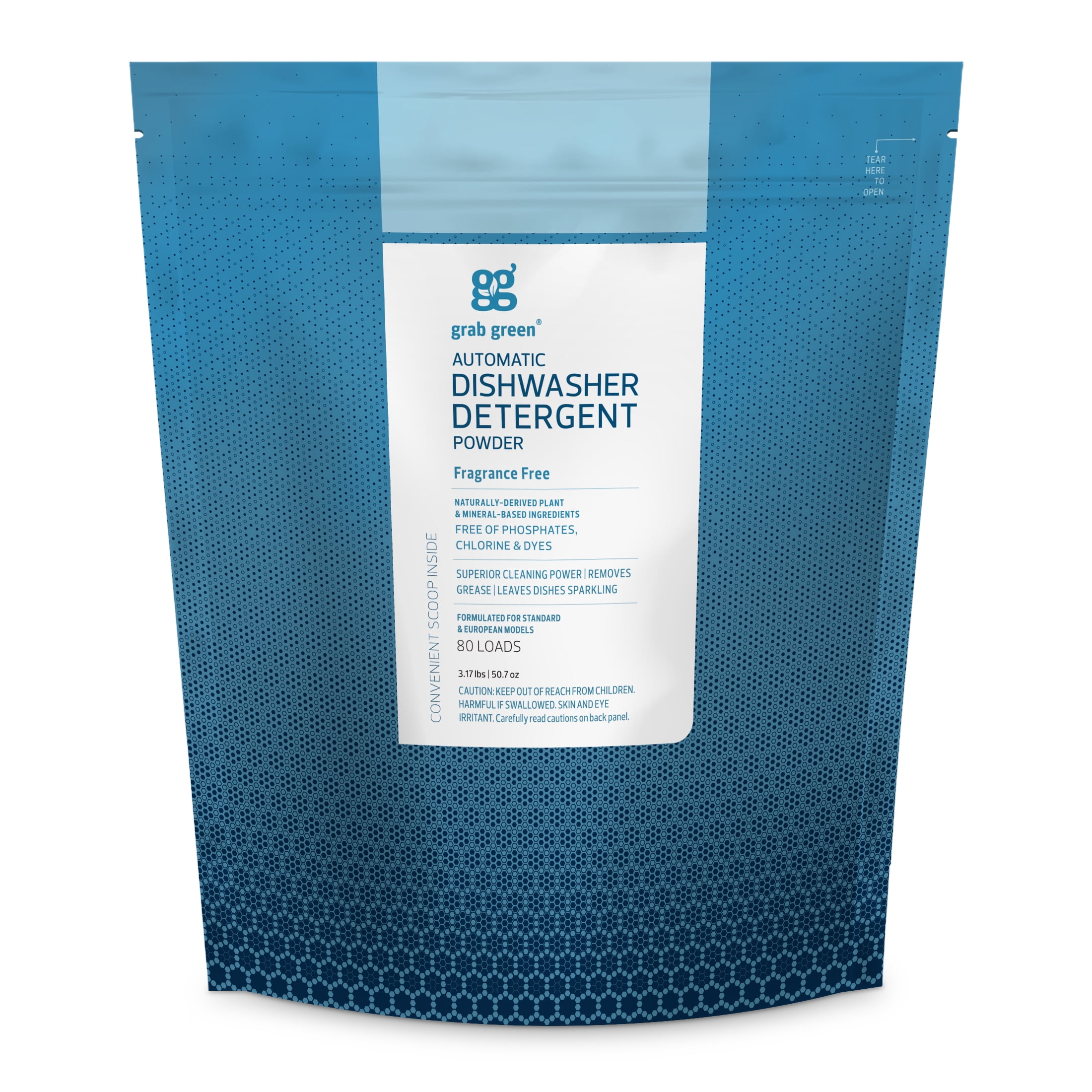 Grab Green Dishwashing Detergent Powder, 80 Loads, Plant and Mineral ...