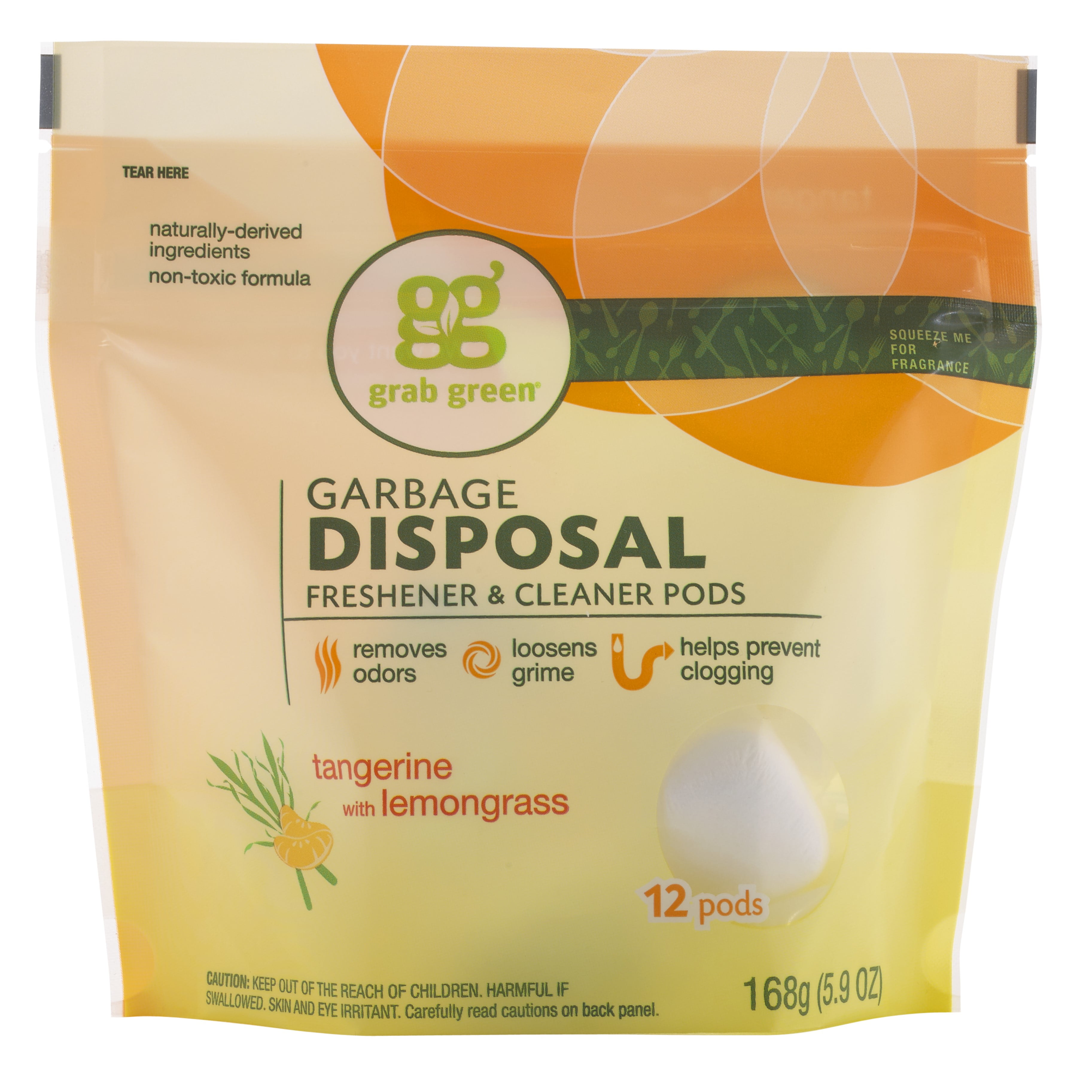 Grab Green Kitchen Deodorizer & Cleaning Garbage Disposal Cleaner Pods ...