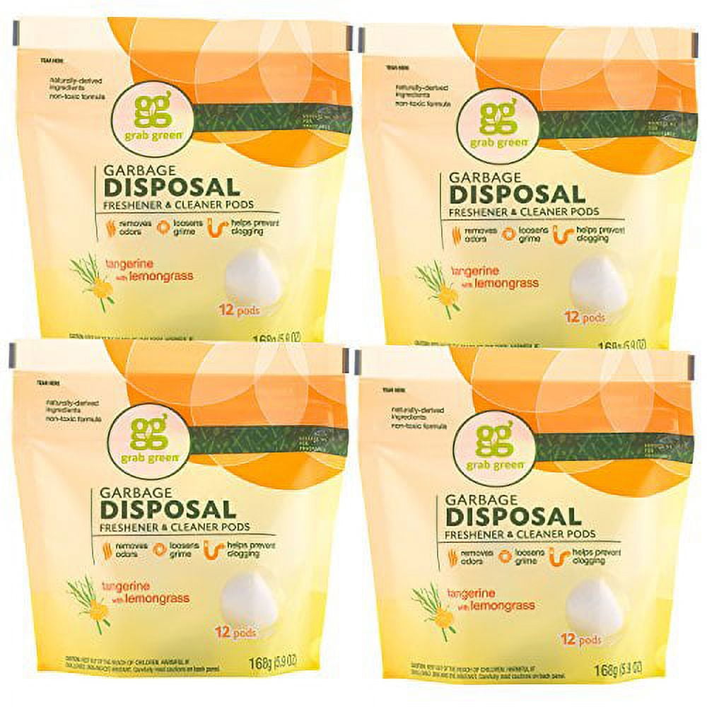 Grab Green Naturally-Derived, Tangerine with Lemongrass, 12 Pods (4 ...