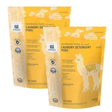 Grab Green Newborn Baby Laundry Detergent Pods, 0-4 Months, Fragrance ...