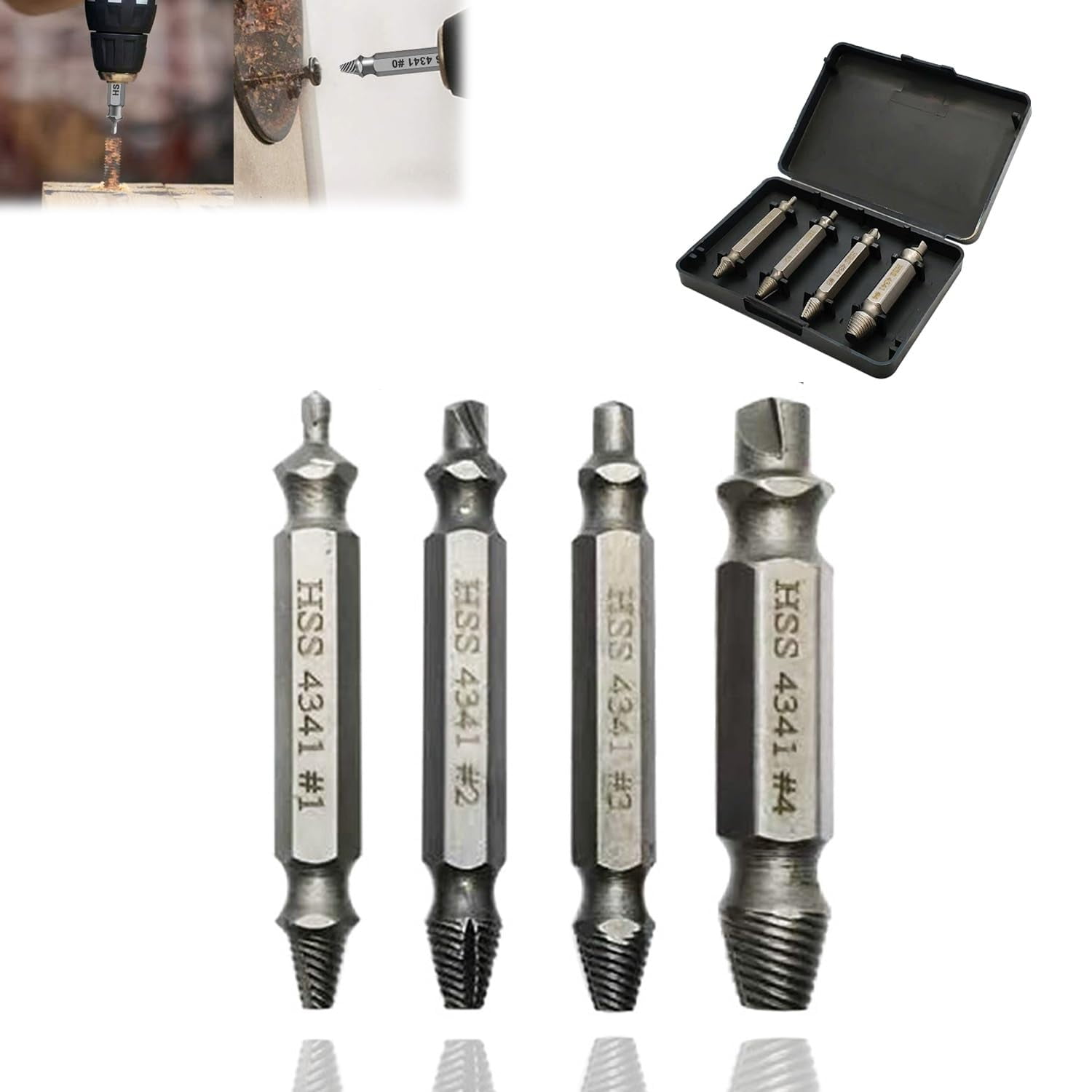 Grab It Pro Screw Extractor Kit, Damaged Screw Extractor Set, Stripped ...