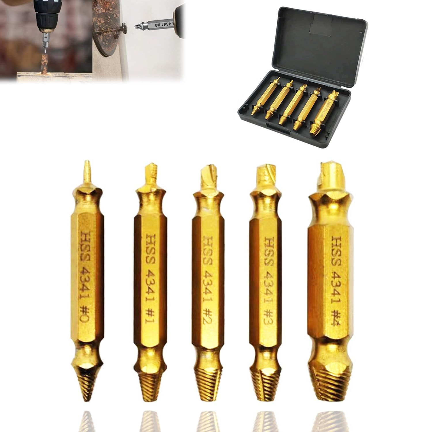 Grab It Pro Screw Extractor Kit, Damaged Screw Extractor Set, Stripped ...