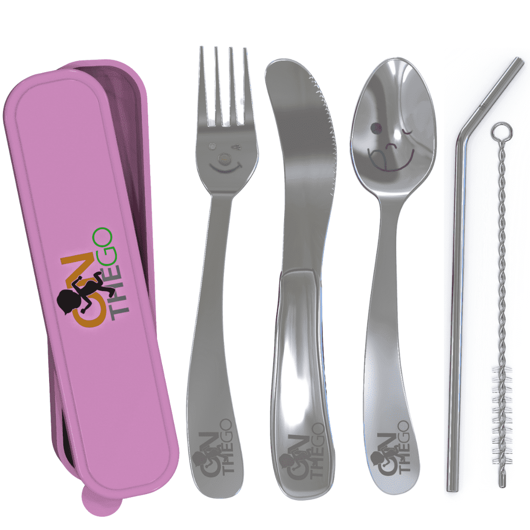 Grab On the Go PureClean Stainless Steel Travel Cutlery Set - Kids ...