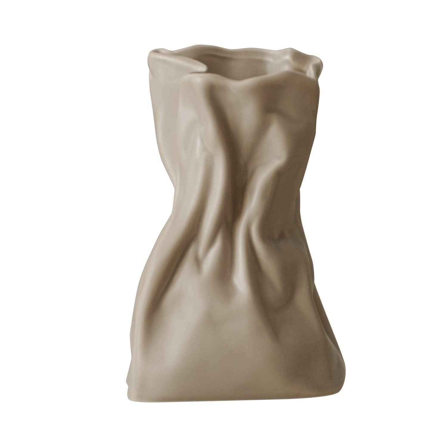 Grab Paper Bag Ceramic Vase, Crinkle Paper Bag Design for Flower ...