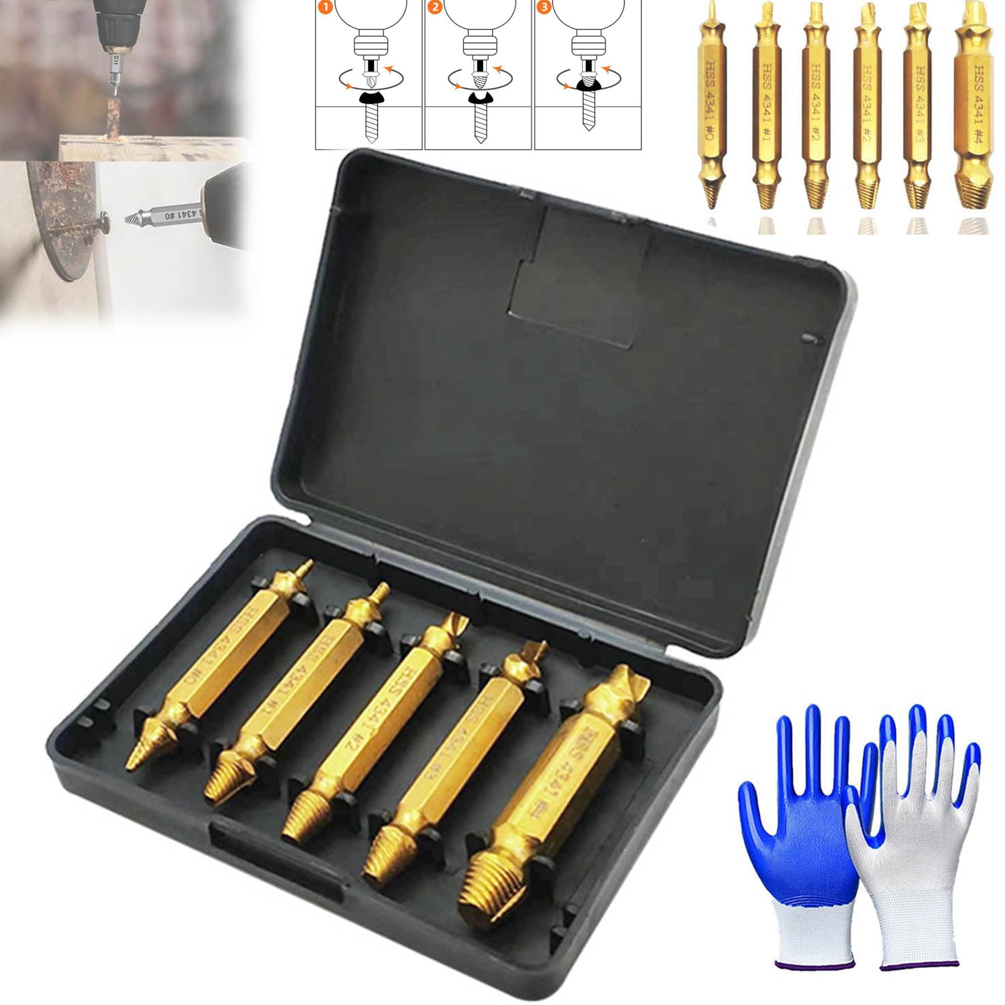 Grab It Pro Screw Extractor Kit, Damaged Screw Extractor Set, Stripped ...