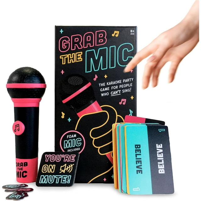 Grab The Mic Board Game Grab the Mic Karaoke Party Game for Non-Singers ...