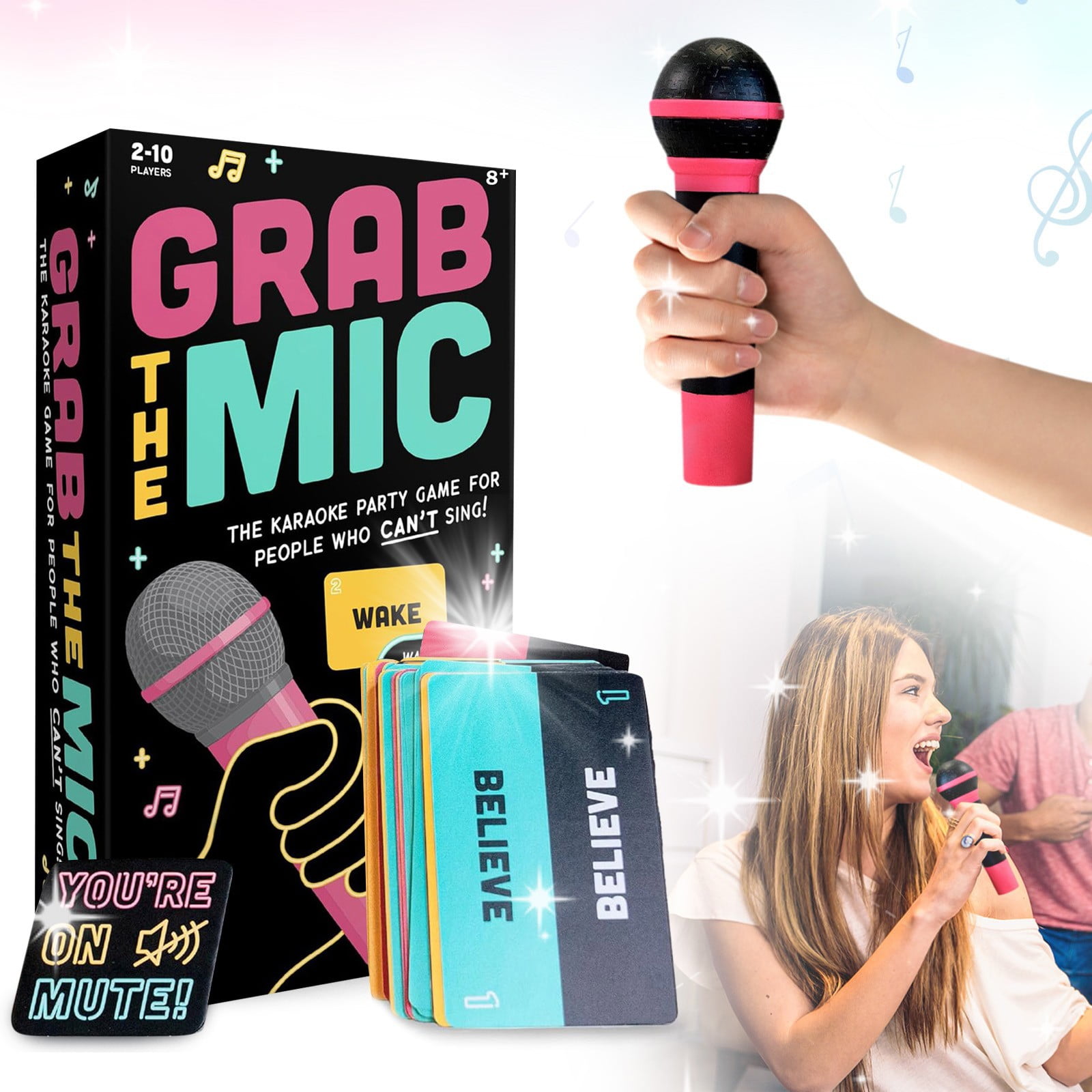 Grab The Mic Family Party Game Grab the Mic Karaoke Party Game for Non ...