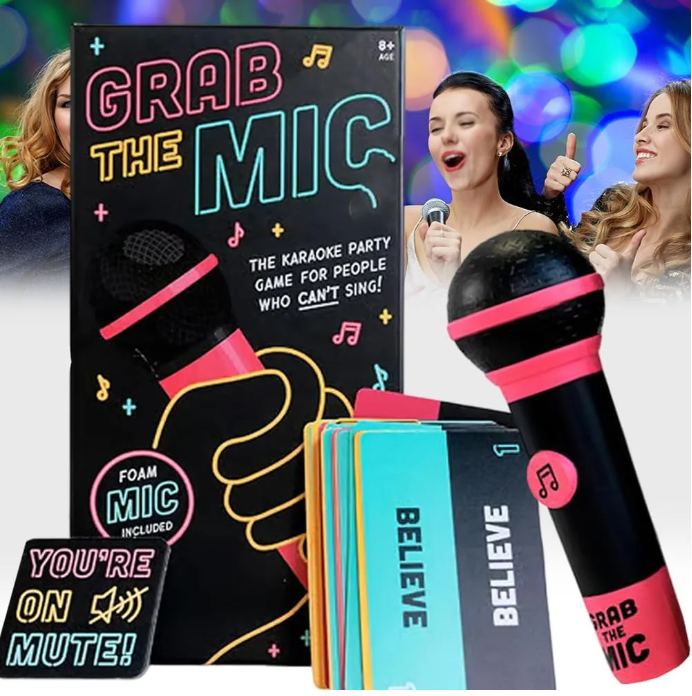 Grab the Mic Karaoke Challenge 250 Lyric Cards Sing-Off for Families ...