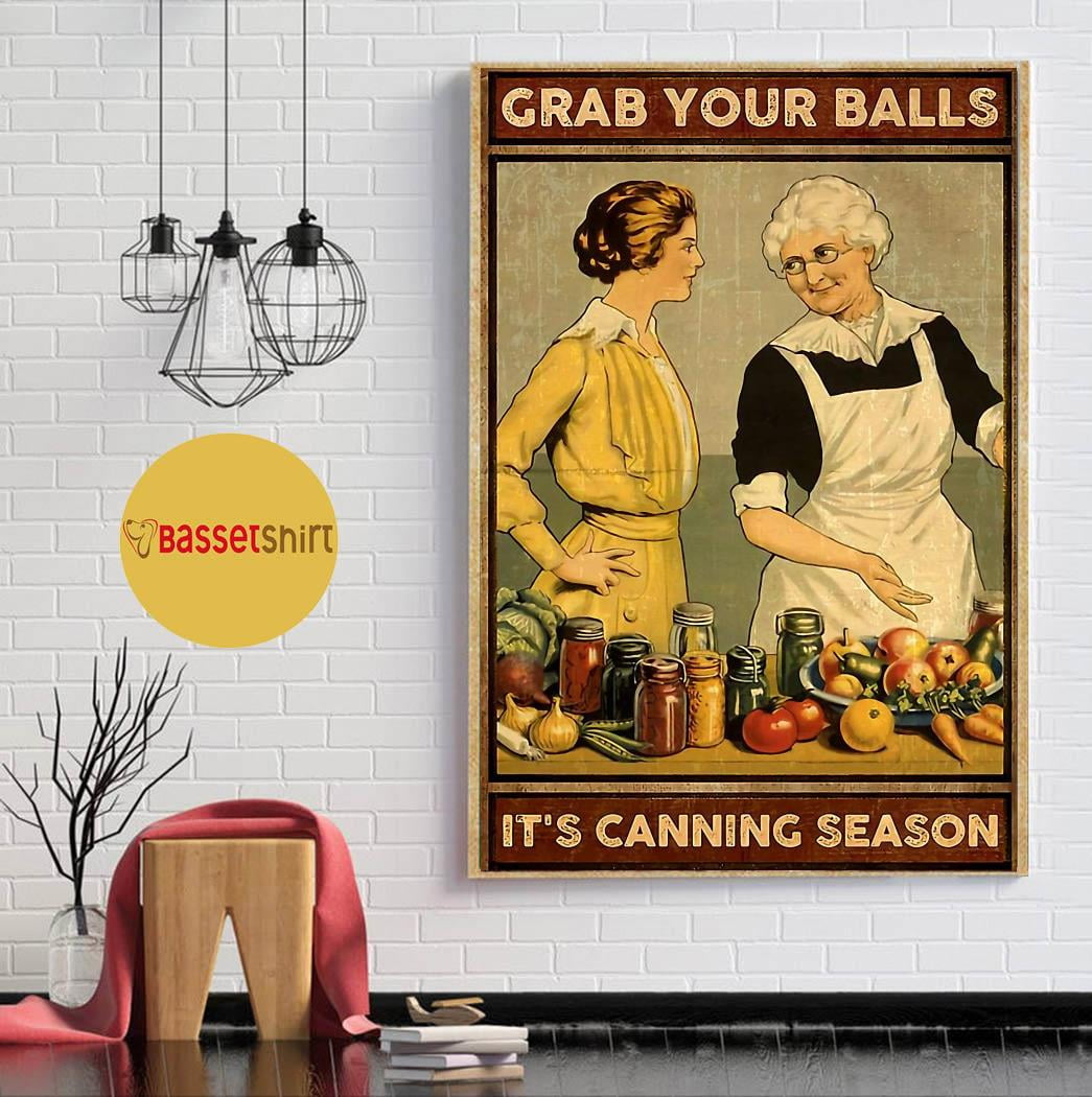Grab your balls it's canning season fruits vegetable poster 16 x 24 ...