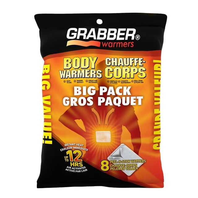Grabber Adhesive Body Warmer - 8 Pack - Walmart.com
