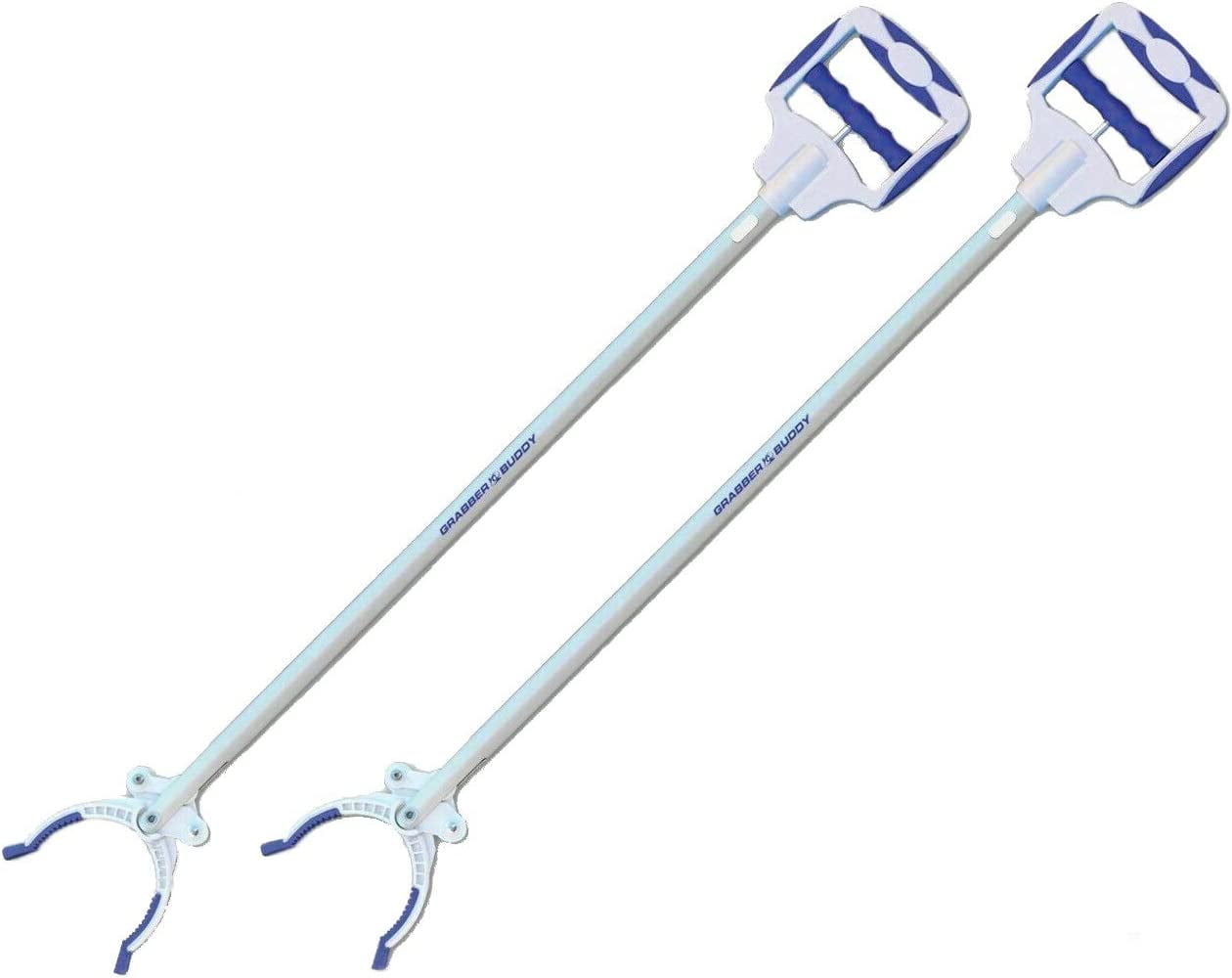 Grabber Buddy Reacher Pick Up Tool Rubber Tips Ergonomic Handle 30", 36 ...