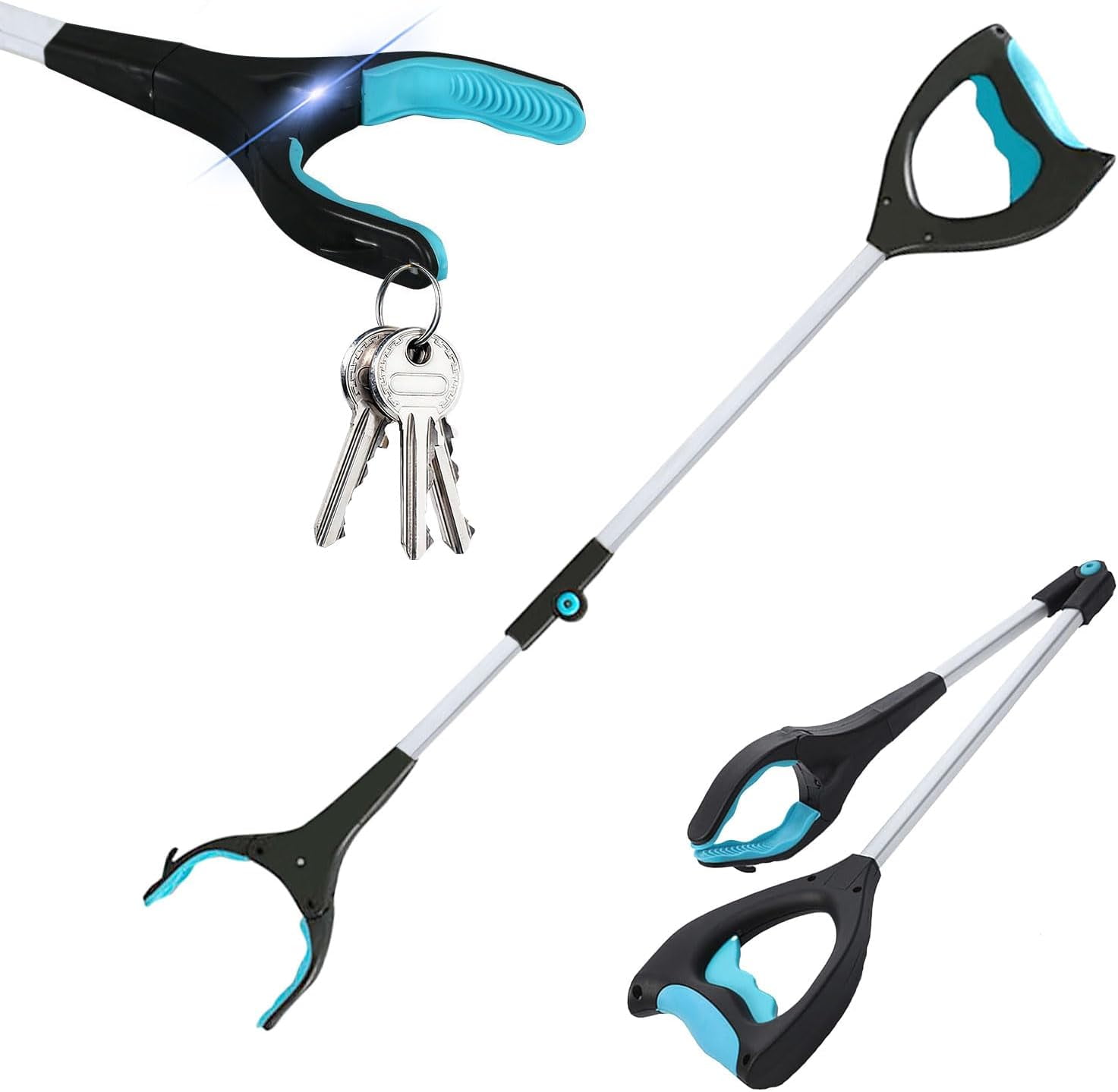 Grabber Reacher Tool, 32" Pick Up Stick Grabber with LED for Elderly ...