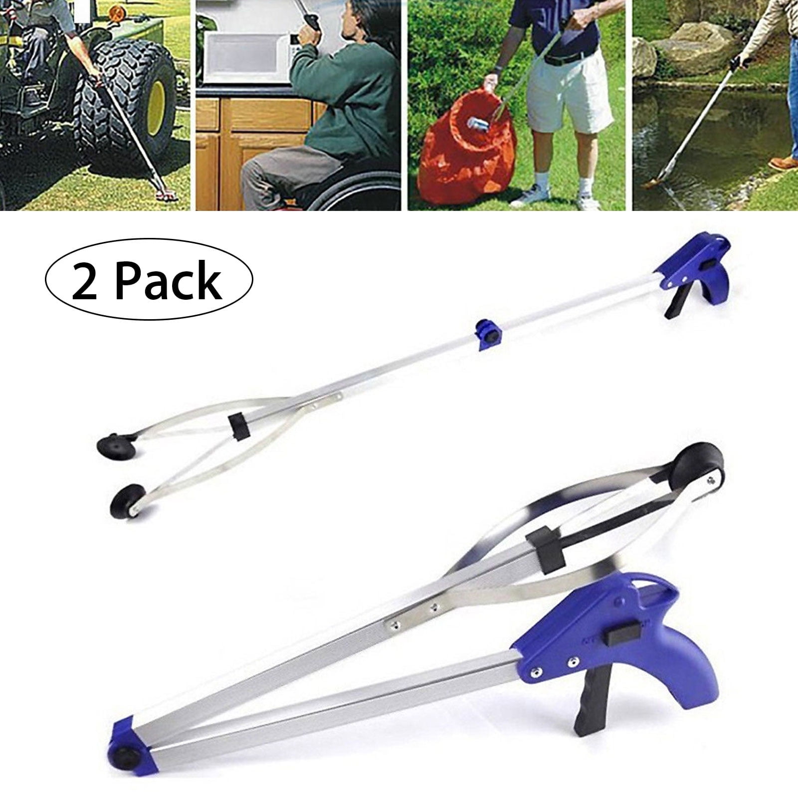 Grabber Tool For Easy Reach, E-Z Reacher Foldable Gripper With Soft ...