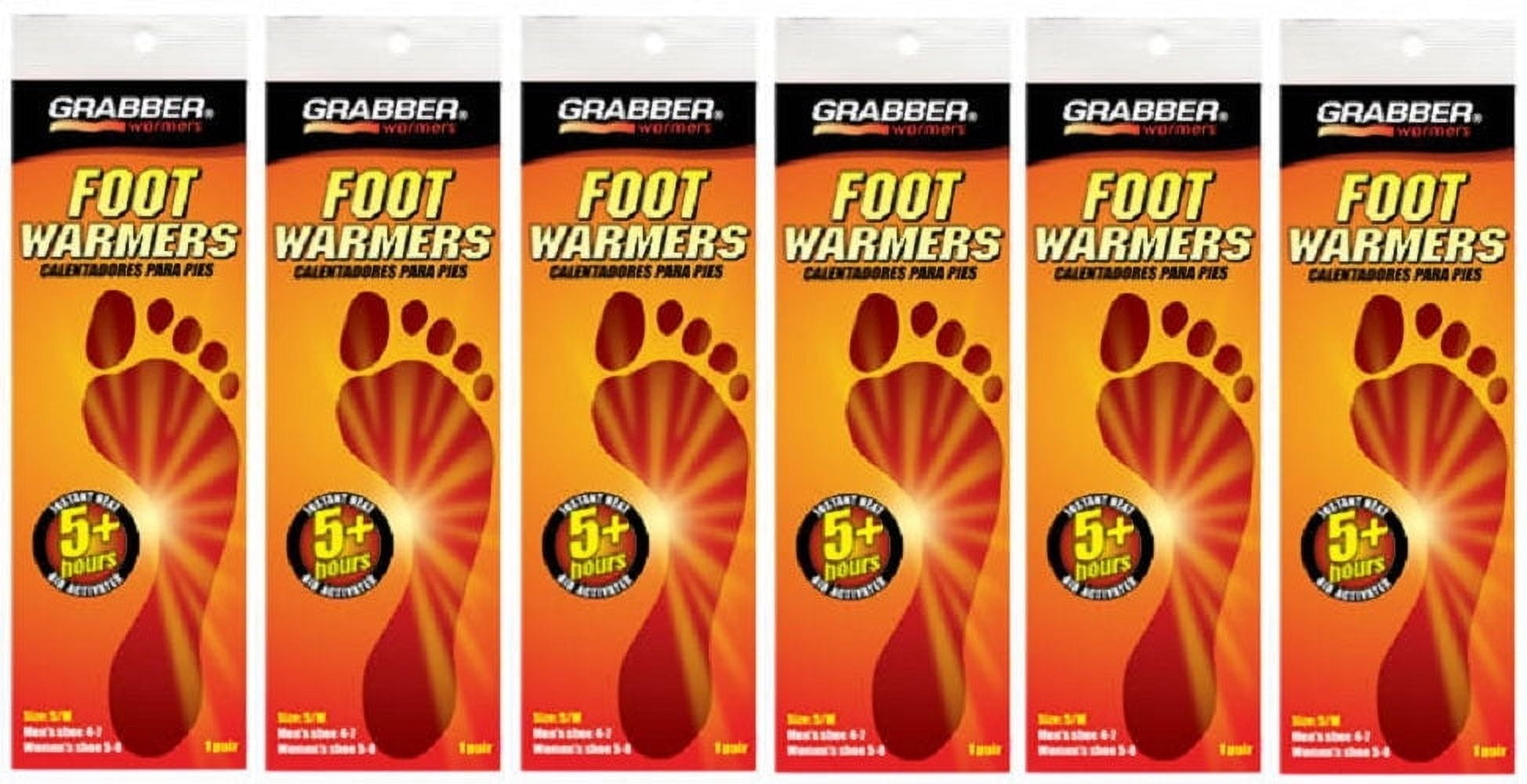 Grabber Warmer FWSMES 2 Per Pack Small / Medium Foot Warmer Insoles ...