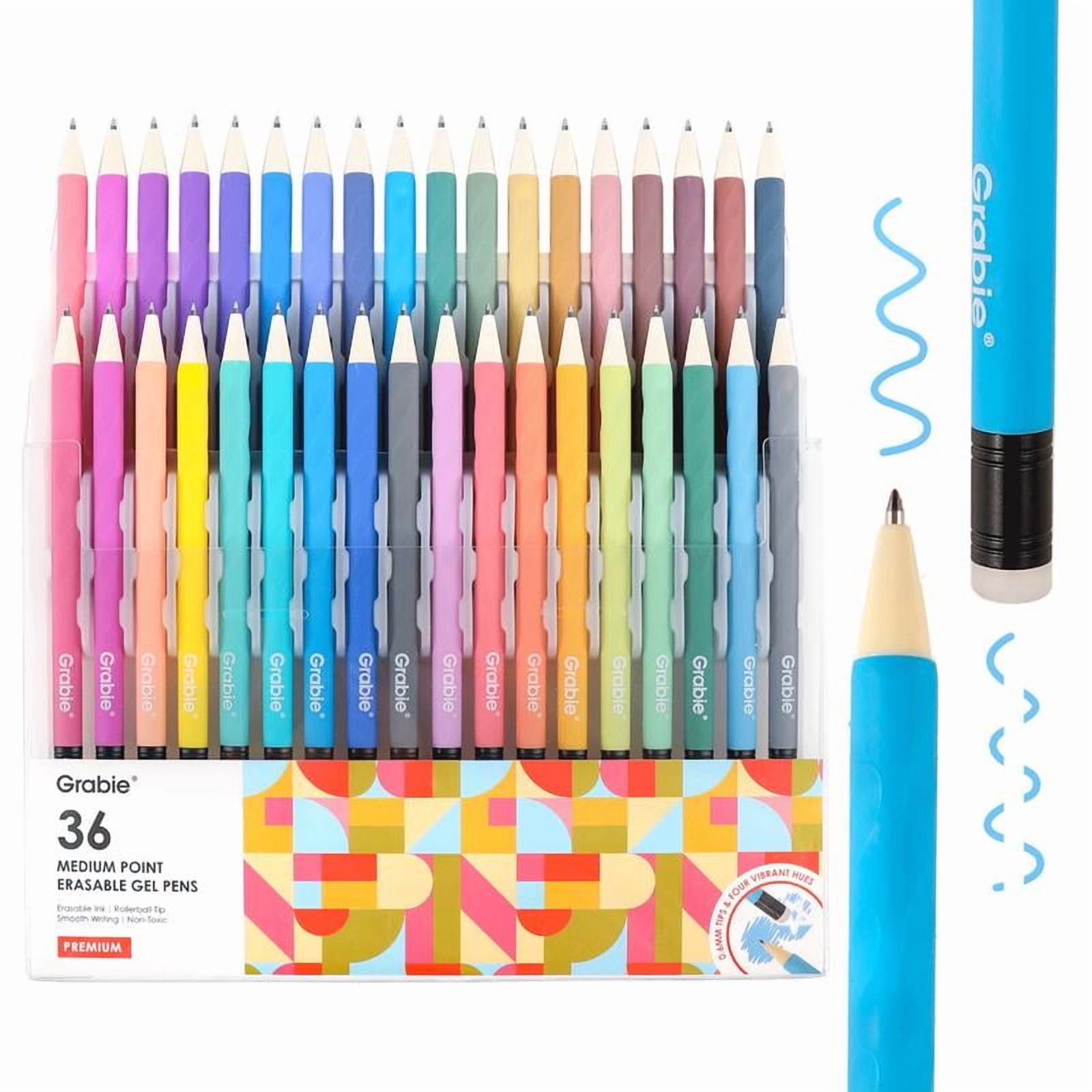 Grabie Erasable Gel Pen Set Medium Point Pens with Eraser for Everyday ...