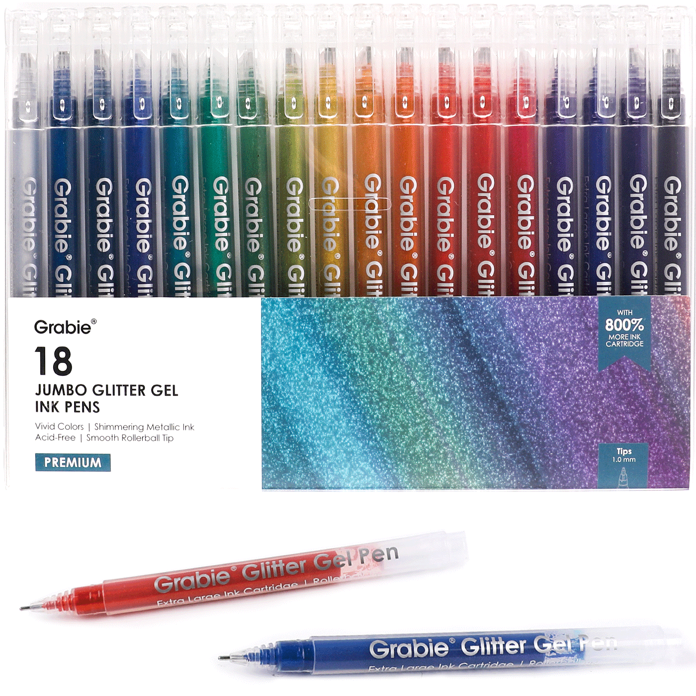 Grabie Glitter Gel Markers, 18 Count - Walmart.com