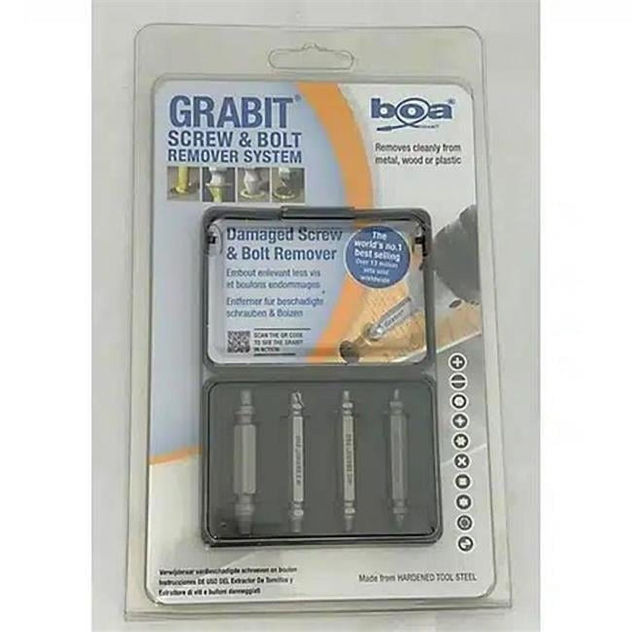 Grabit Screw Extractor Set - 4 Piece - Walmart.com