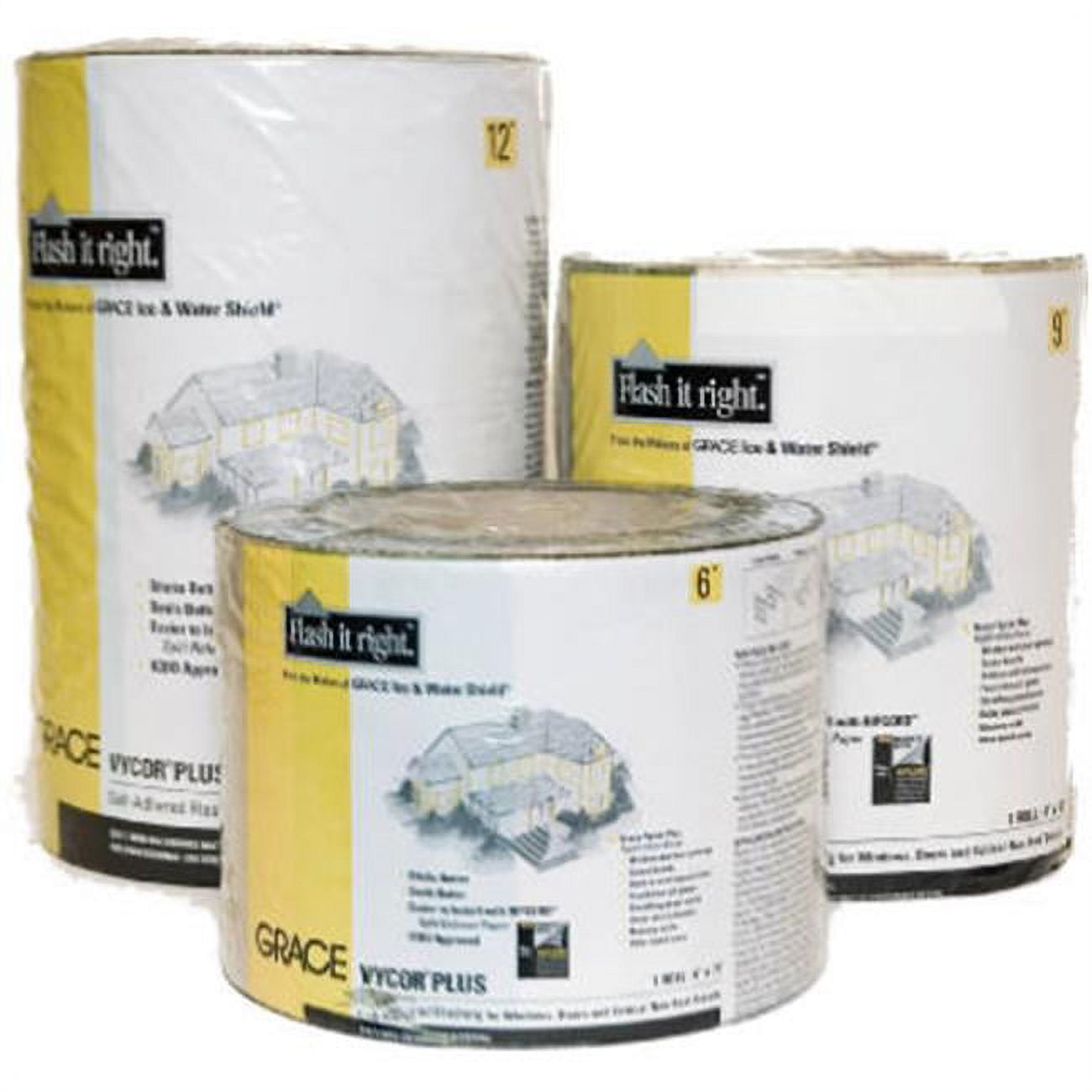 Grace 21482 6 in. x 75 ft. Vycor Plus Self-Adhered Flashing - Walmart.com