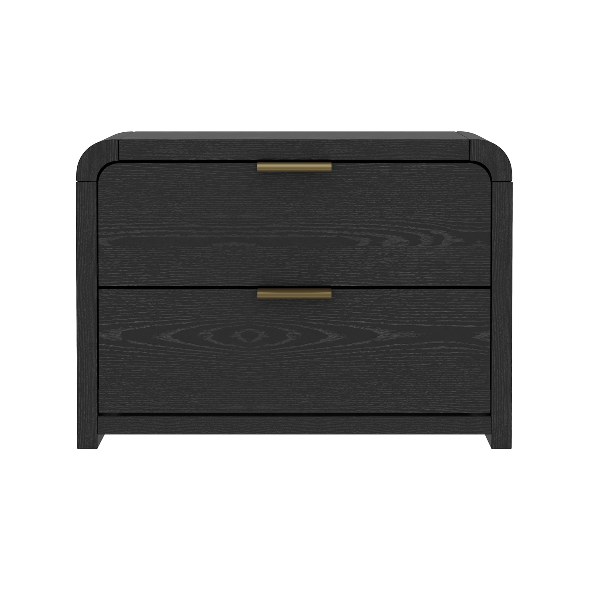 Grace Modern 28" Nightstand in Black (2-Drawer) - Walmart Business Supplies