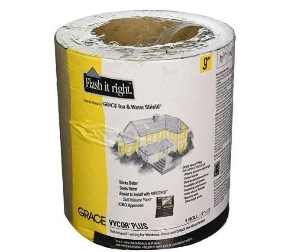 Grace 9" X 75' Vycor Plus Self-Adhered Flashing - Walmart.com