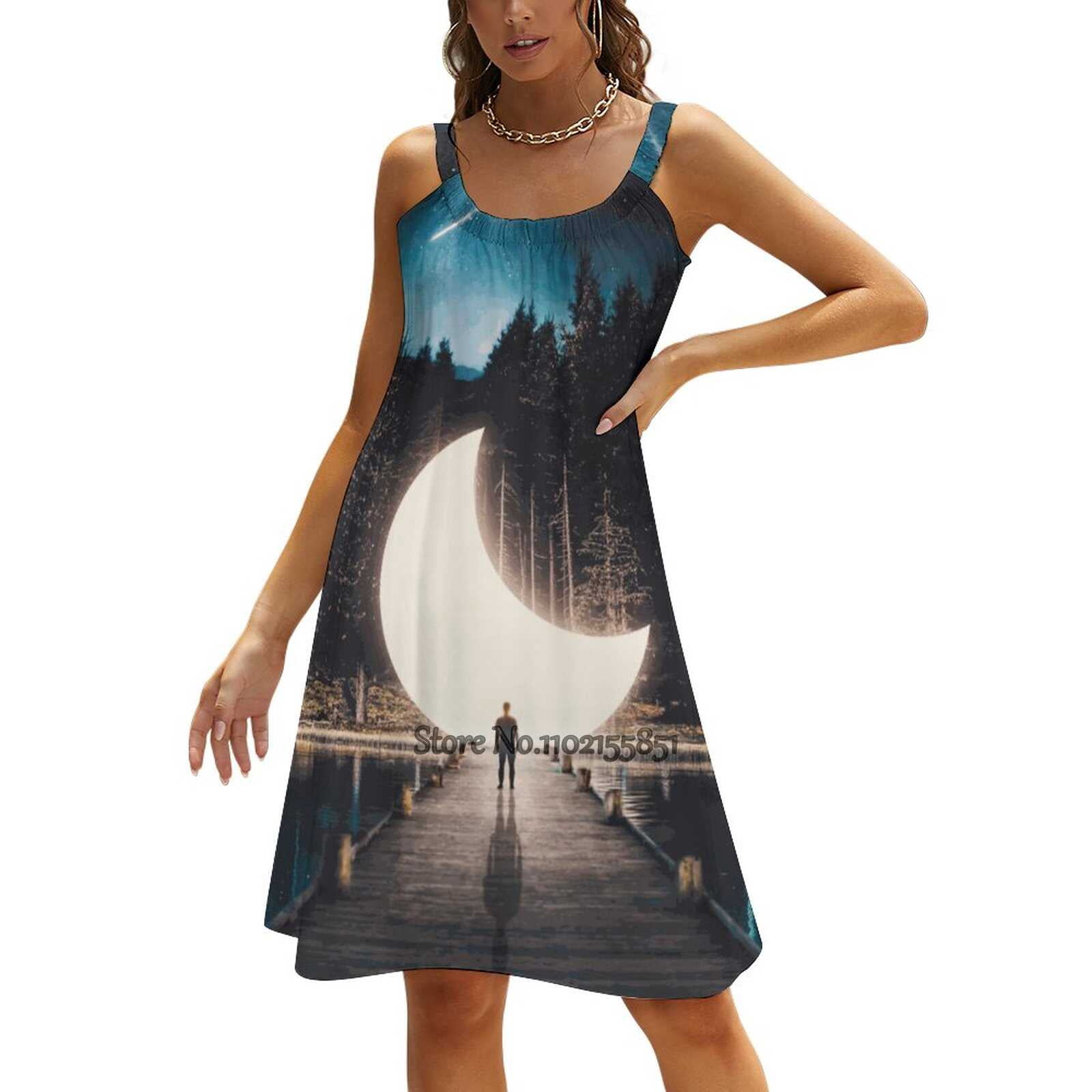 Grace Back Lacing Backless Dress Square Neck Dress Fashion Printed ...