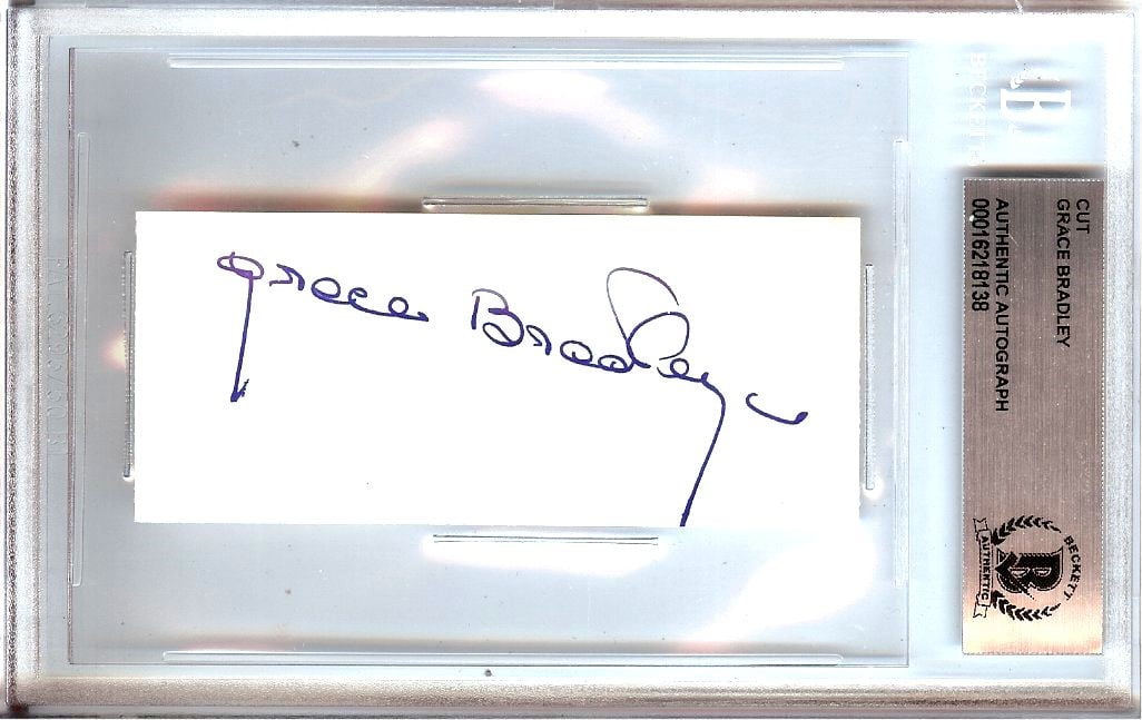 Grace Bradley Signed Autograph Cut Signature Hollywood Actress BAS ...