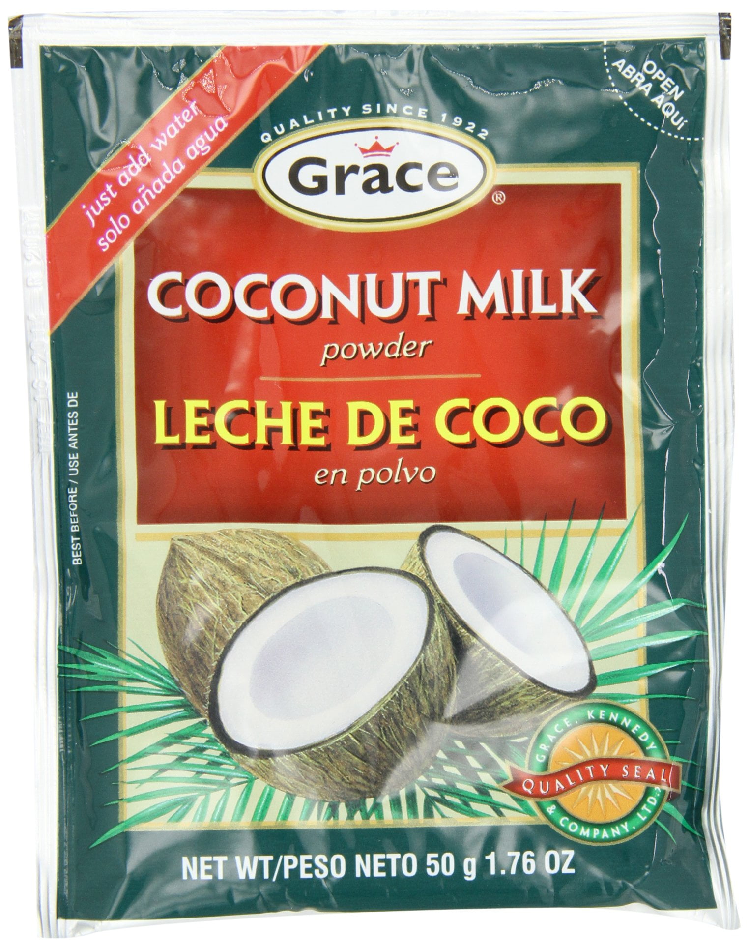 Grace Coconut Milk Powder Envelope, 1.76 Ounce (Pack of 12) - Walmart.com