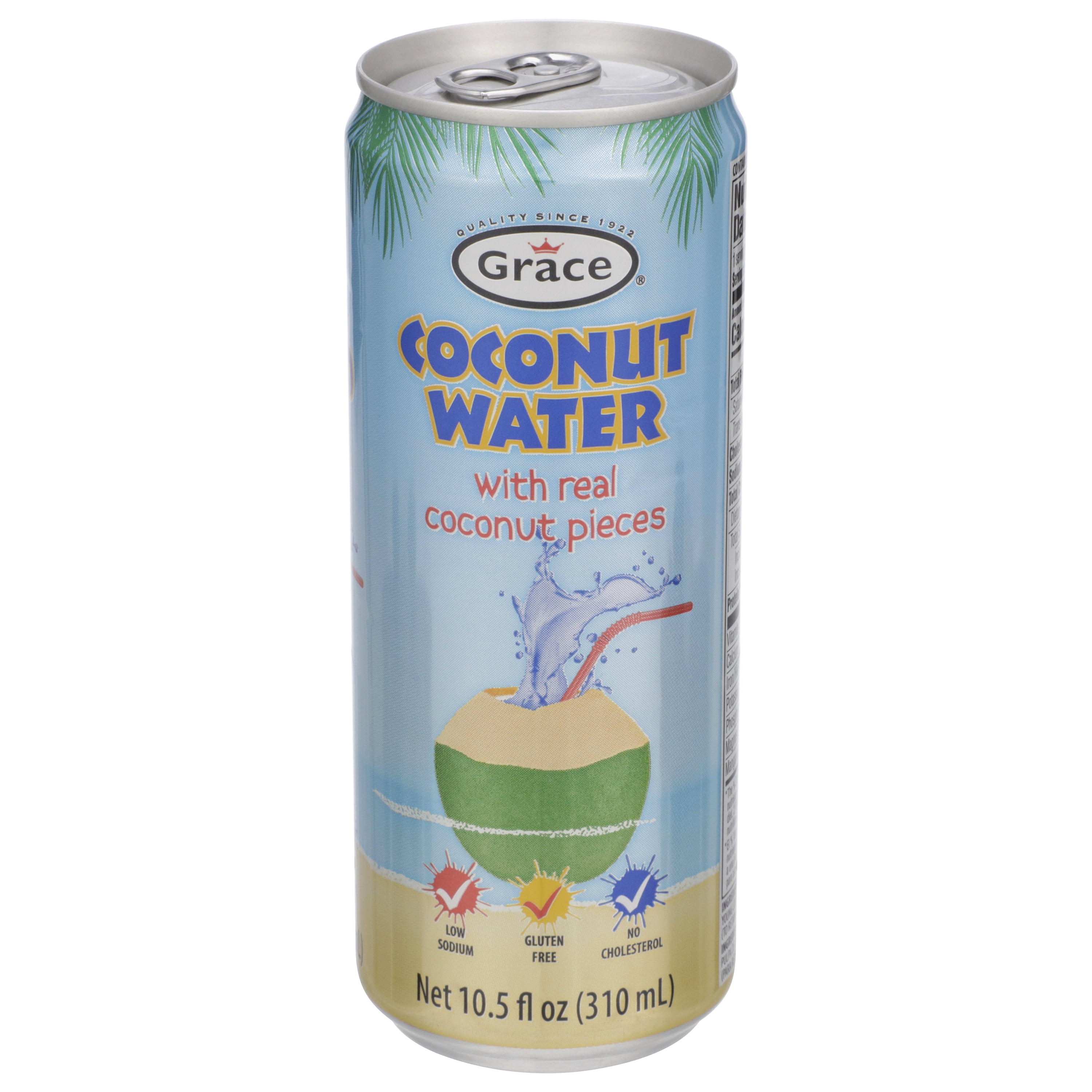 Grace Coconut Water with Pulp in Can, 10.5 fl oz, Hydration Beverage ...