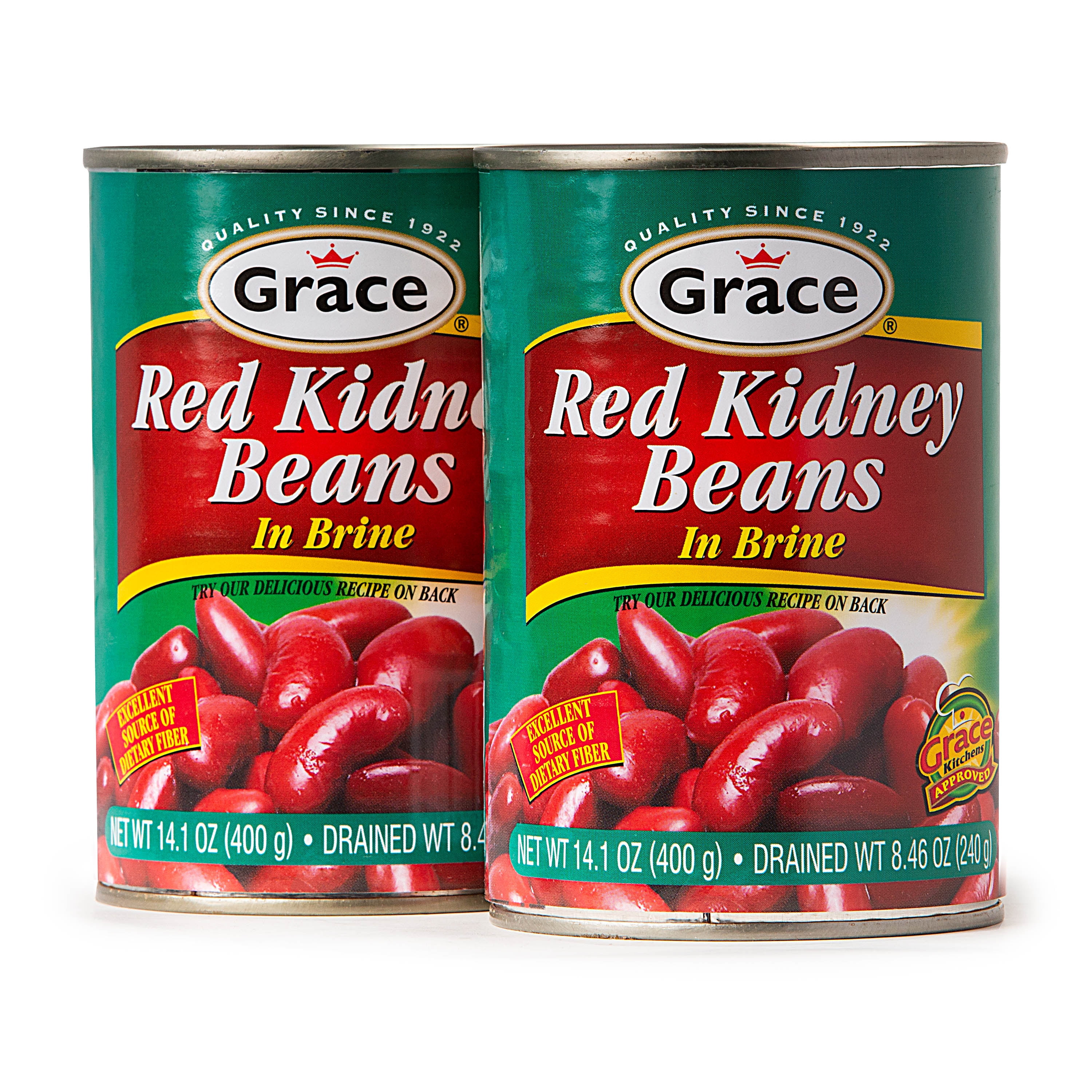 Grace Dark Red Beans in Brine 15 oz - 2 Pack - Caribbean Red Kidney ...