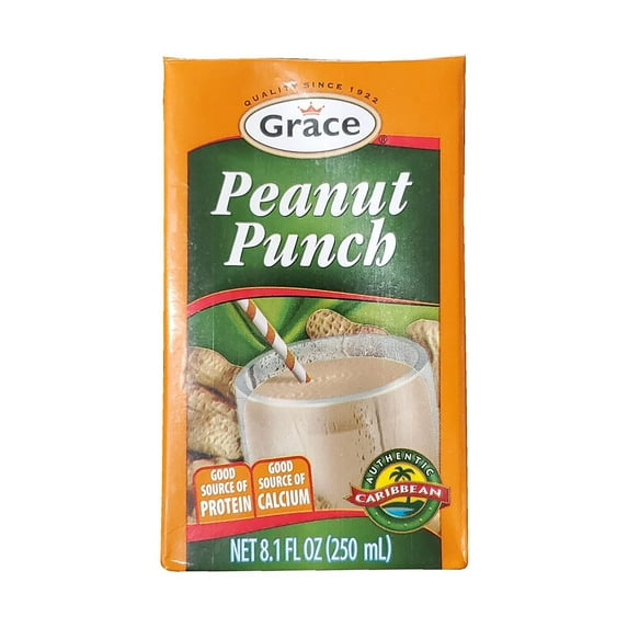 Grace Drink Peanut Punch Jamaican Gluten Free (24 Pack) 8.1 oz ...