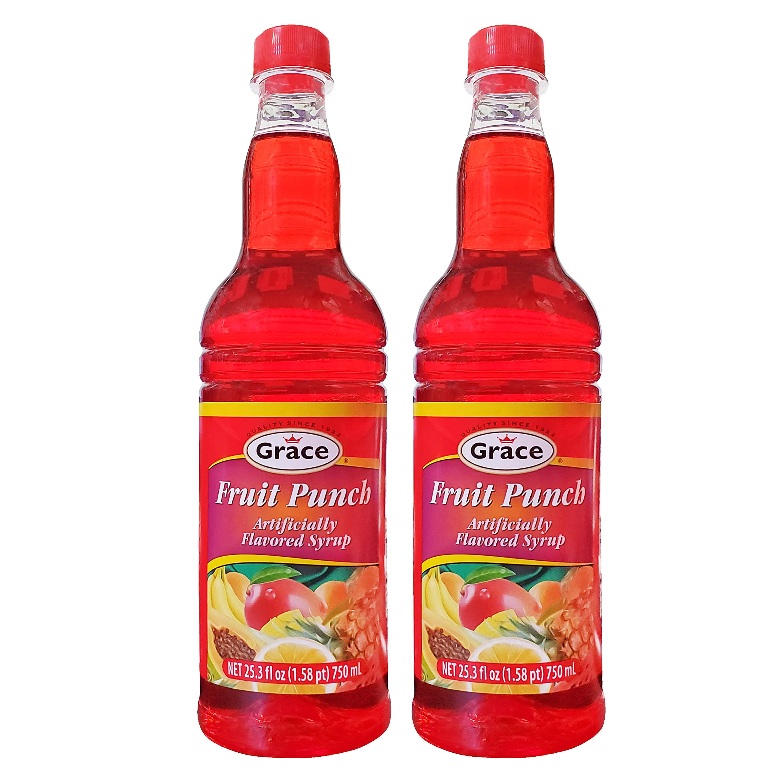 Grace Fruit Punch Flavored Syrup (2 Pack, Total of 50.6fl.oz) - Walmart.com