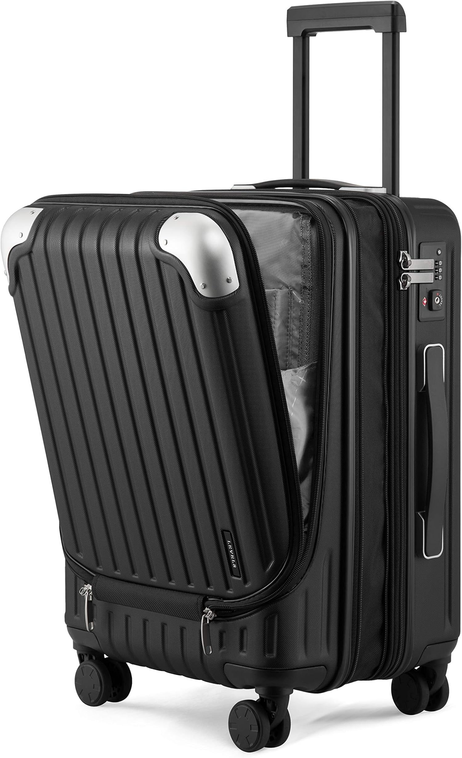 Grace Hard Shell Carry Luggage with Front Compartment, 20 Inch ...