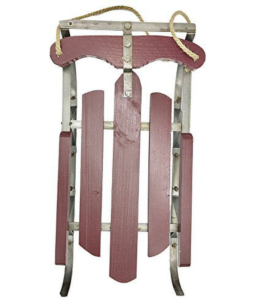 Grace Home Rustic Wood Sled Decor,Old Fashioned Decorative Hanging Sled ...