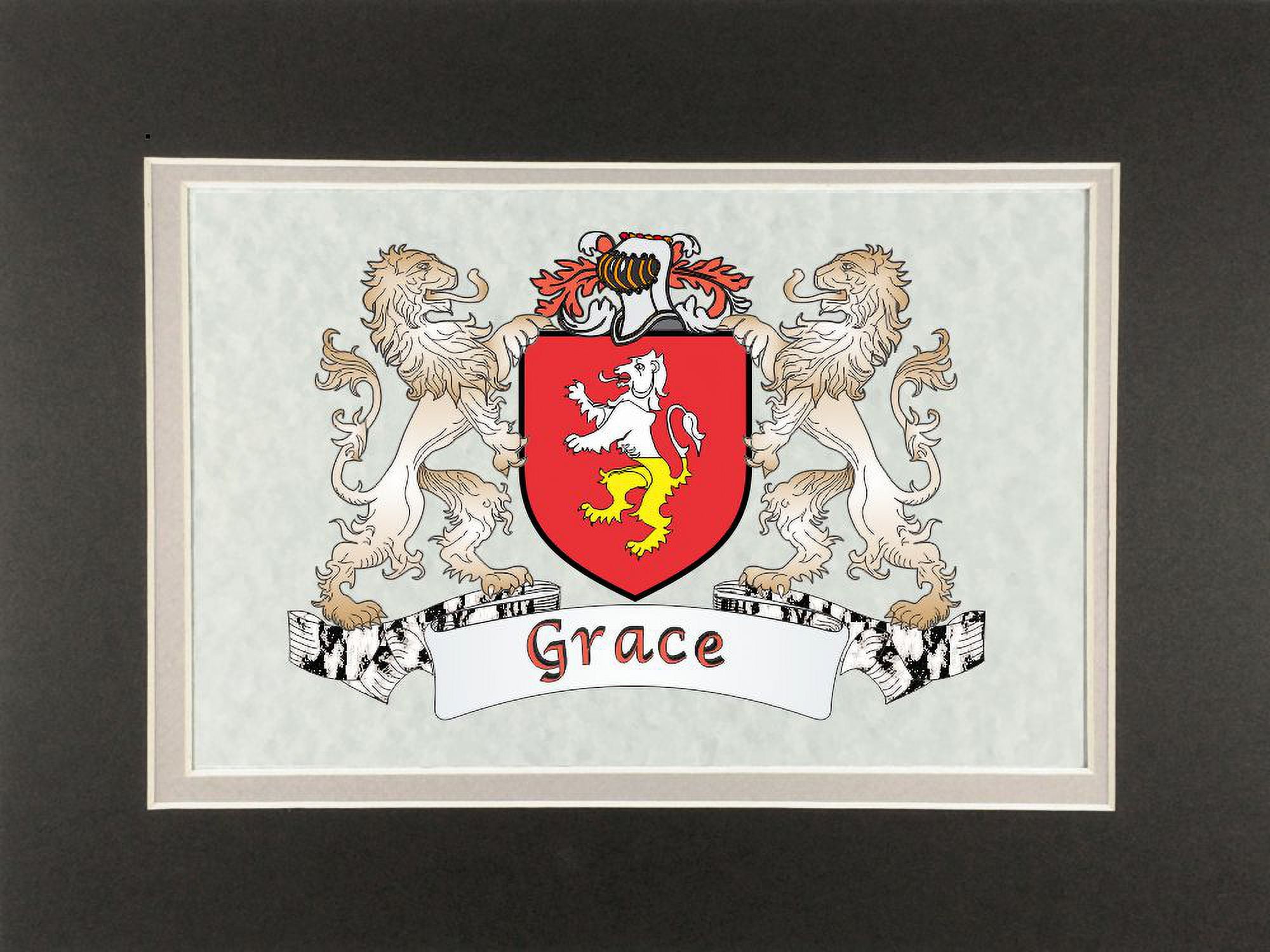 Grace Irish Coat of Arms Print - Frameable 9" x 12" - Walmart.com